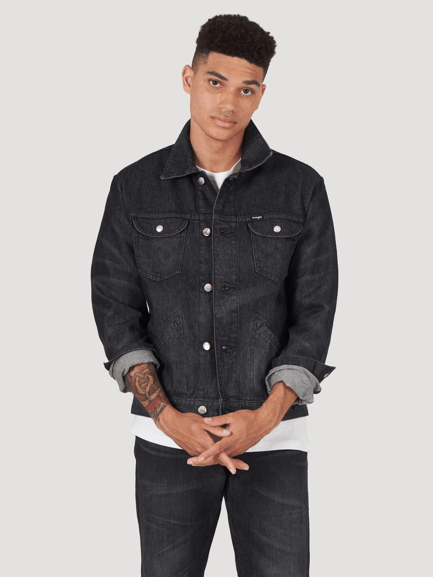 Fender® x Wrangler® Legends Denim Jacket with hidden Pick Pocket, Blac