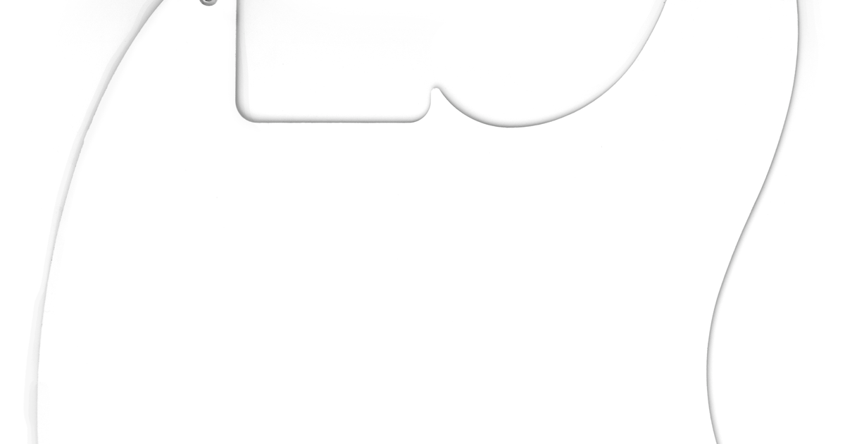 50's Esquire Pickguard, White, 1-Ply, 5-Hole Mount – Fender