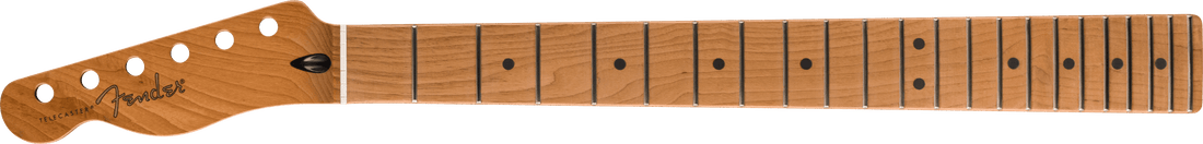 Satin Roasted Maple Telecaster LH Neck, 22 Jumbo Frets, 12", Maple, Fl ...