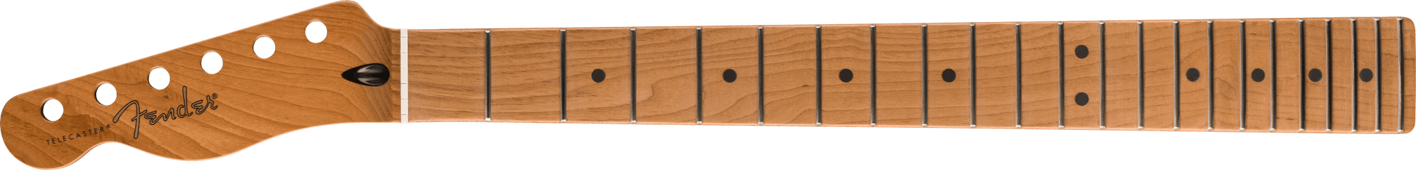 Satin Roasted Maple Telecaster LH Neck, 22 Jumbo Frets, 12", Maple, Fl ...