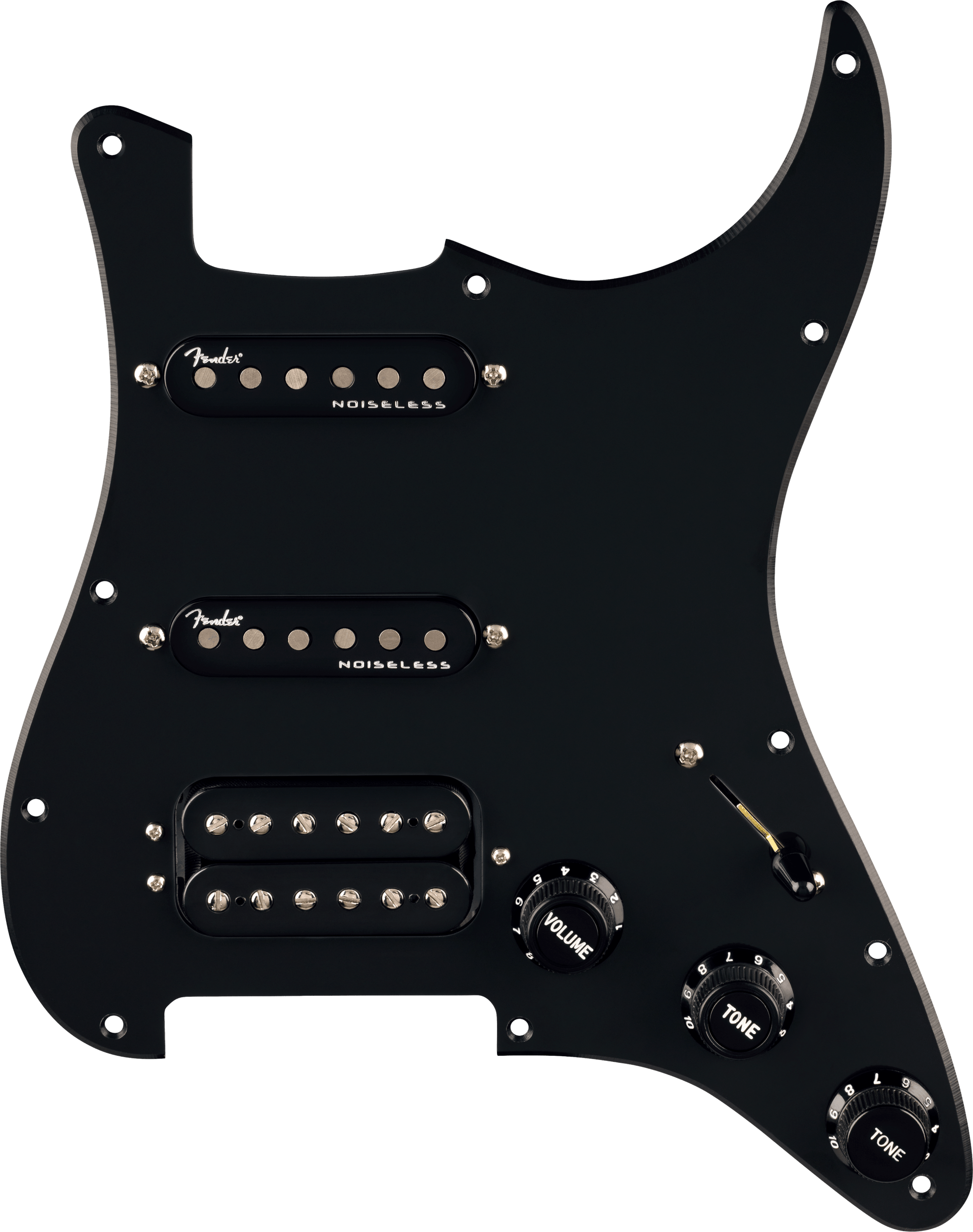 Pre-Wired Strat® Pickguard, Quadra Tap™/Ultra Noiseless™ HSS – Fender