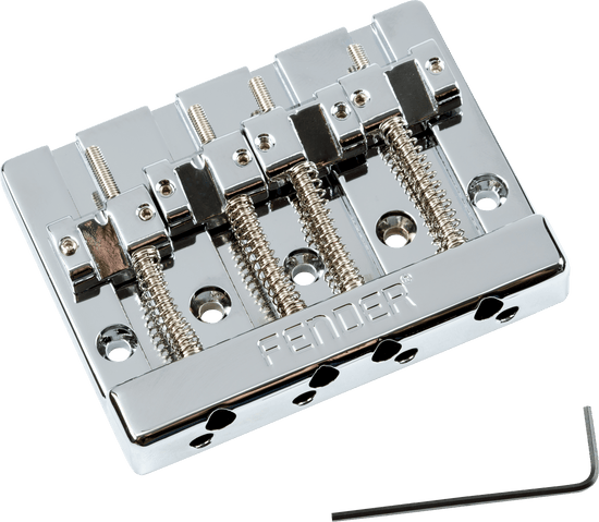 Fender® HiMass™ 4-String Bass Bridge Assembly With Brass Saddles